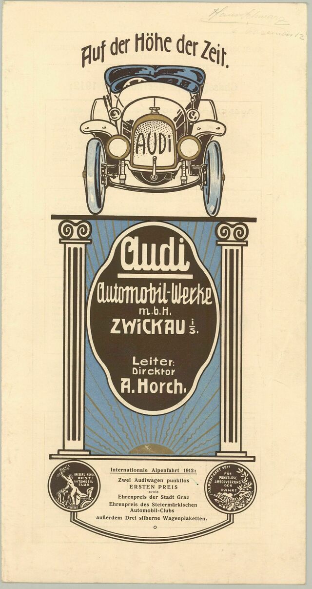 “Audi, 1909 to 1940 – the cars, the brand, the company” | Photo | Audi ...