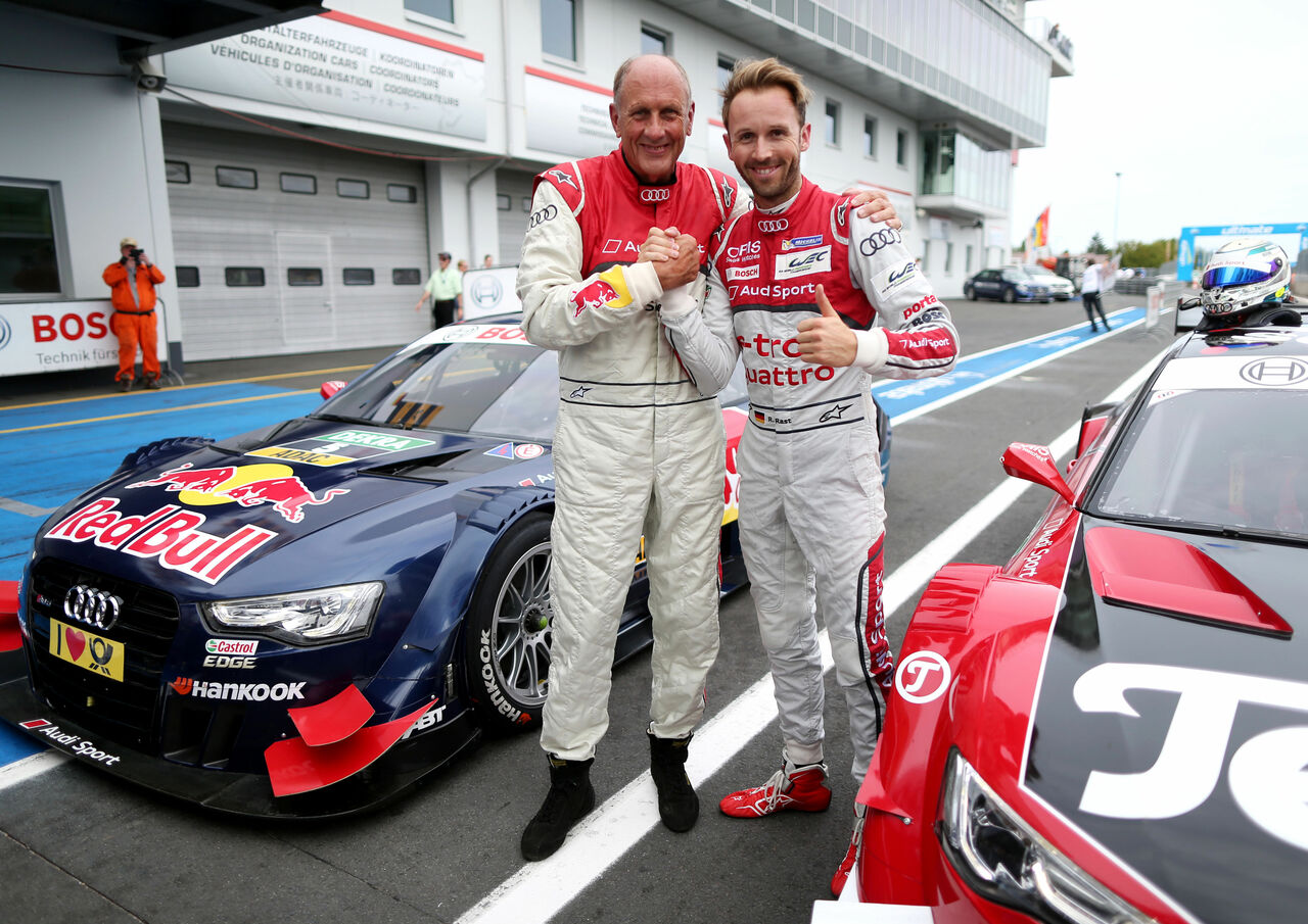 Hans-Joachim Stuck and René Rast drive race taxi | Audi MediaCenter