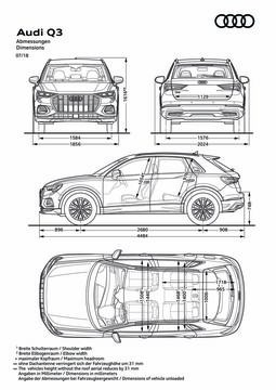 Dimensions Q3 | Audi MediaCenter