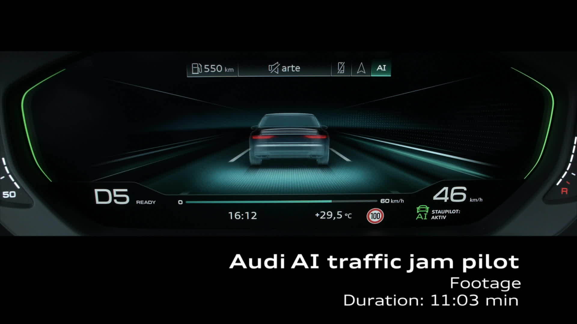 Footage Audi A8: Audi AI traffic jam pilot | Video | Audi MediaCenter
