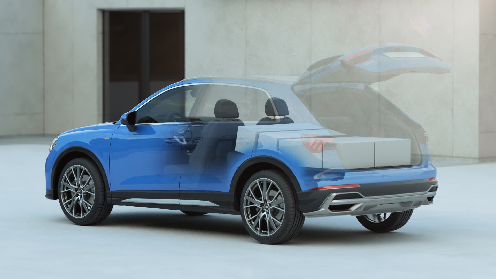 Audi Q3 loading and interior concept (animation) | Video | Audi MediaCenter