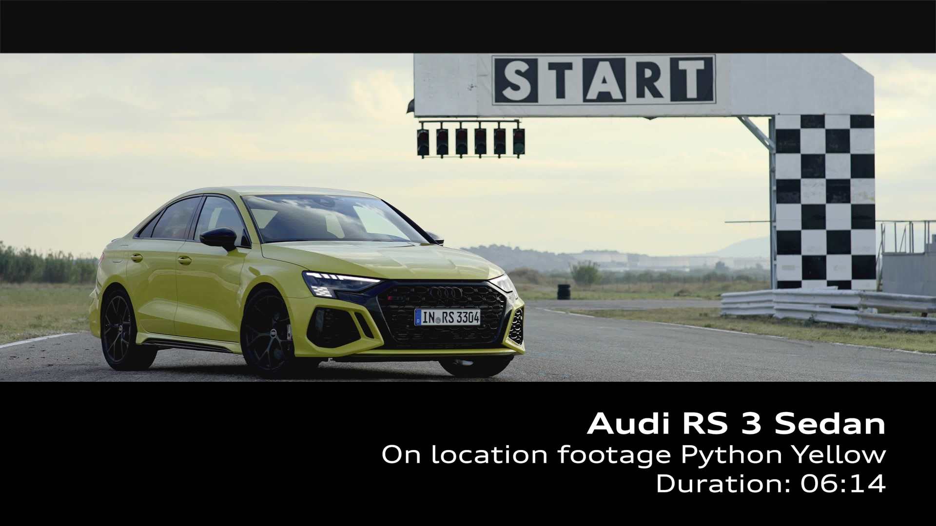 Footage: Audi RS 3 Sedan Python yellow on the race track | Video | Audi ...