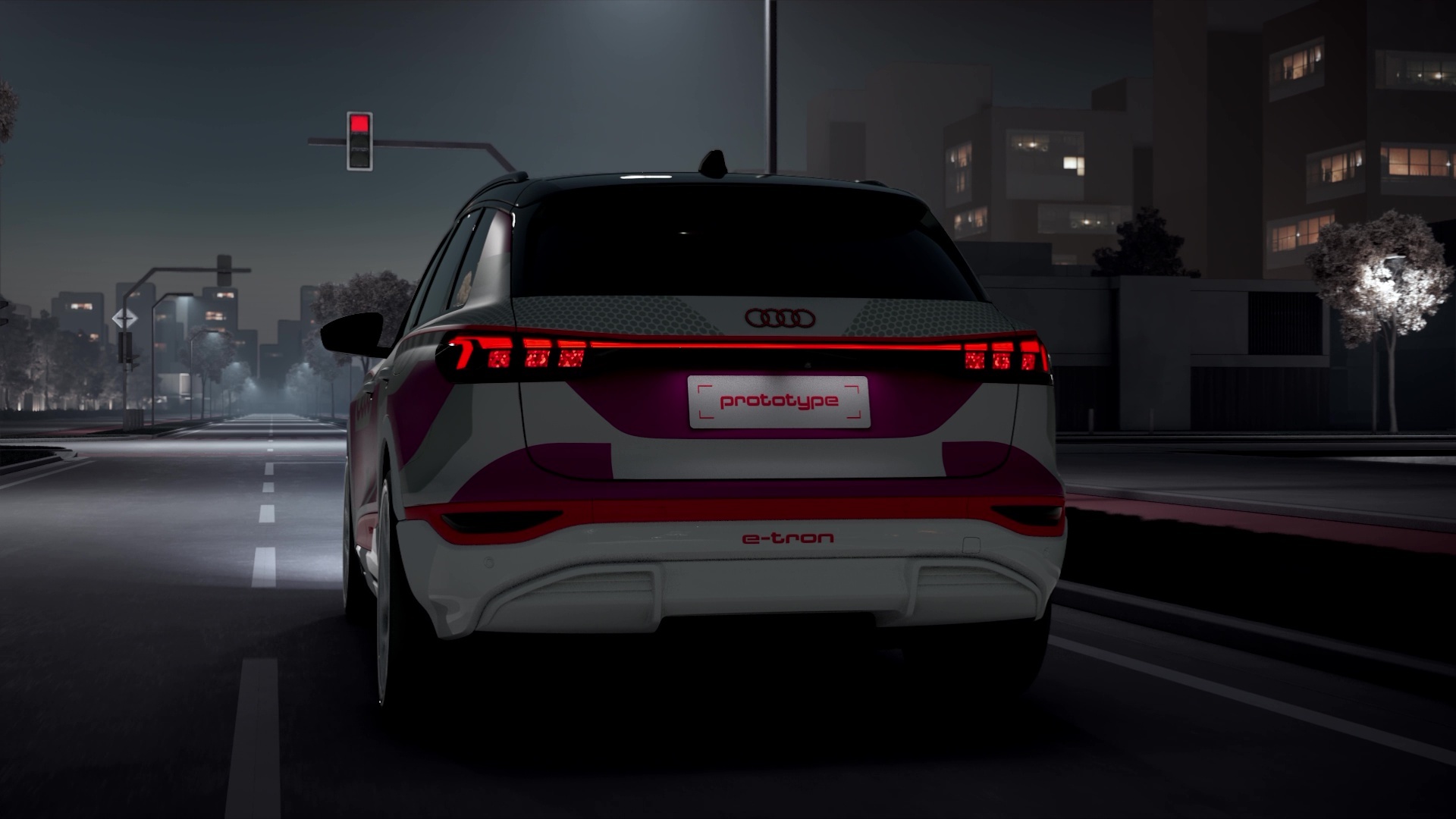 Audi Q6 e-tron prototype – Digital OLED rear lights – Animation | Video ...
