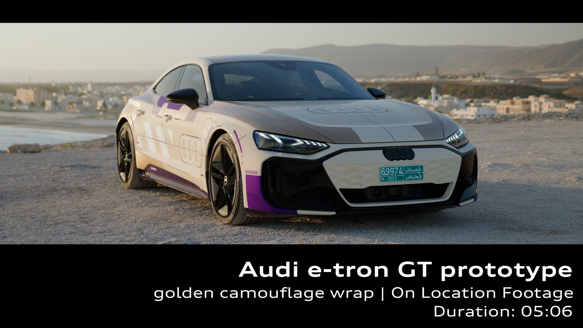Audi e-tron GT prototype (golden camouflage wrap) – Footage (on ...