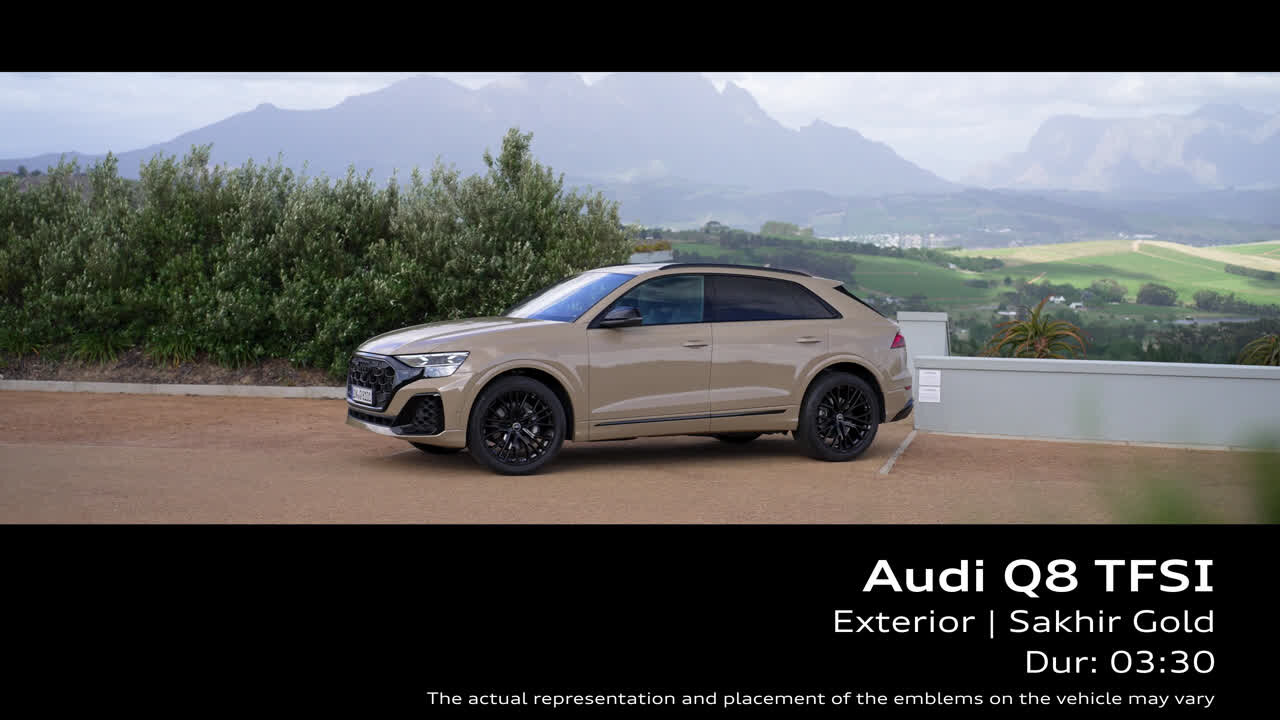 Audi Q8 TFSI Sakhir Gold Footage (on location) | Video | Audi MediaCenter