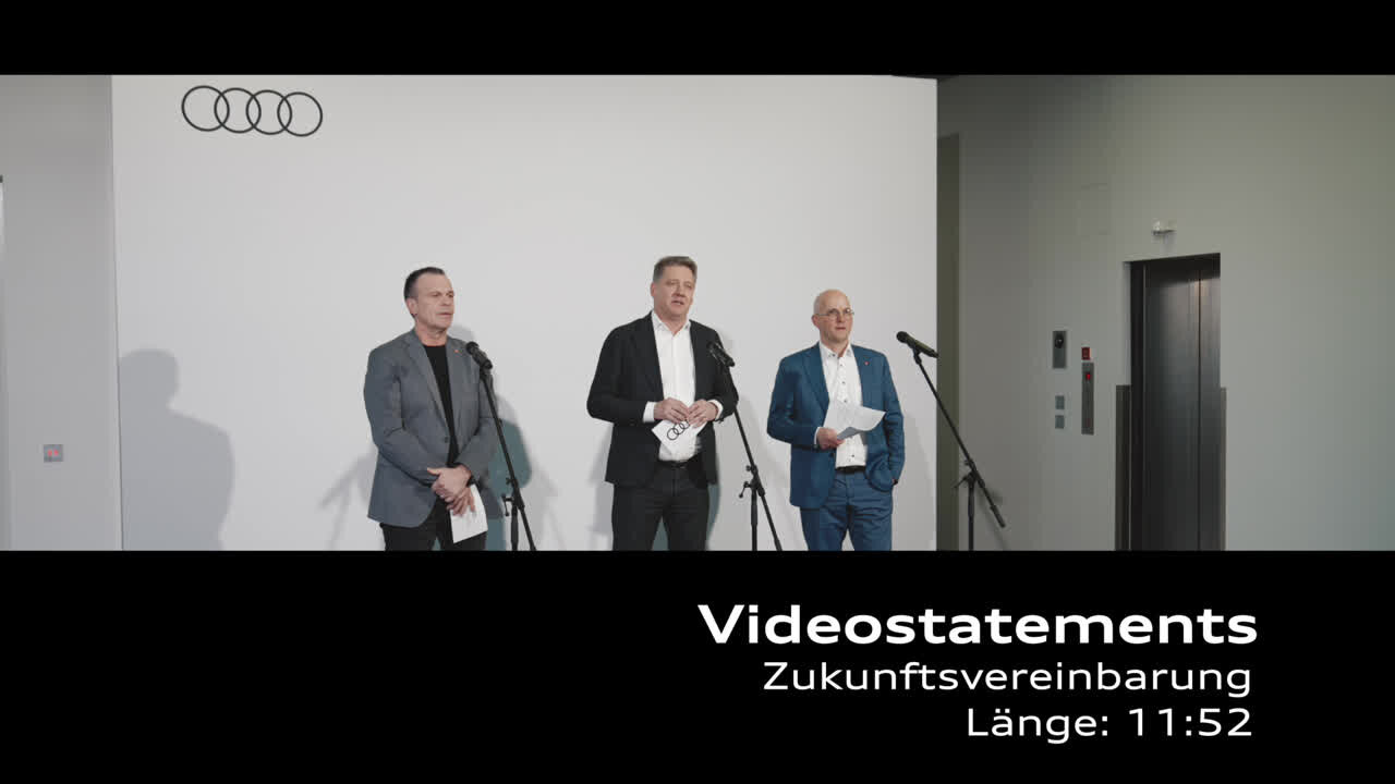 Statements on the agreement for the future – Footage | Video | Audi ...